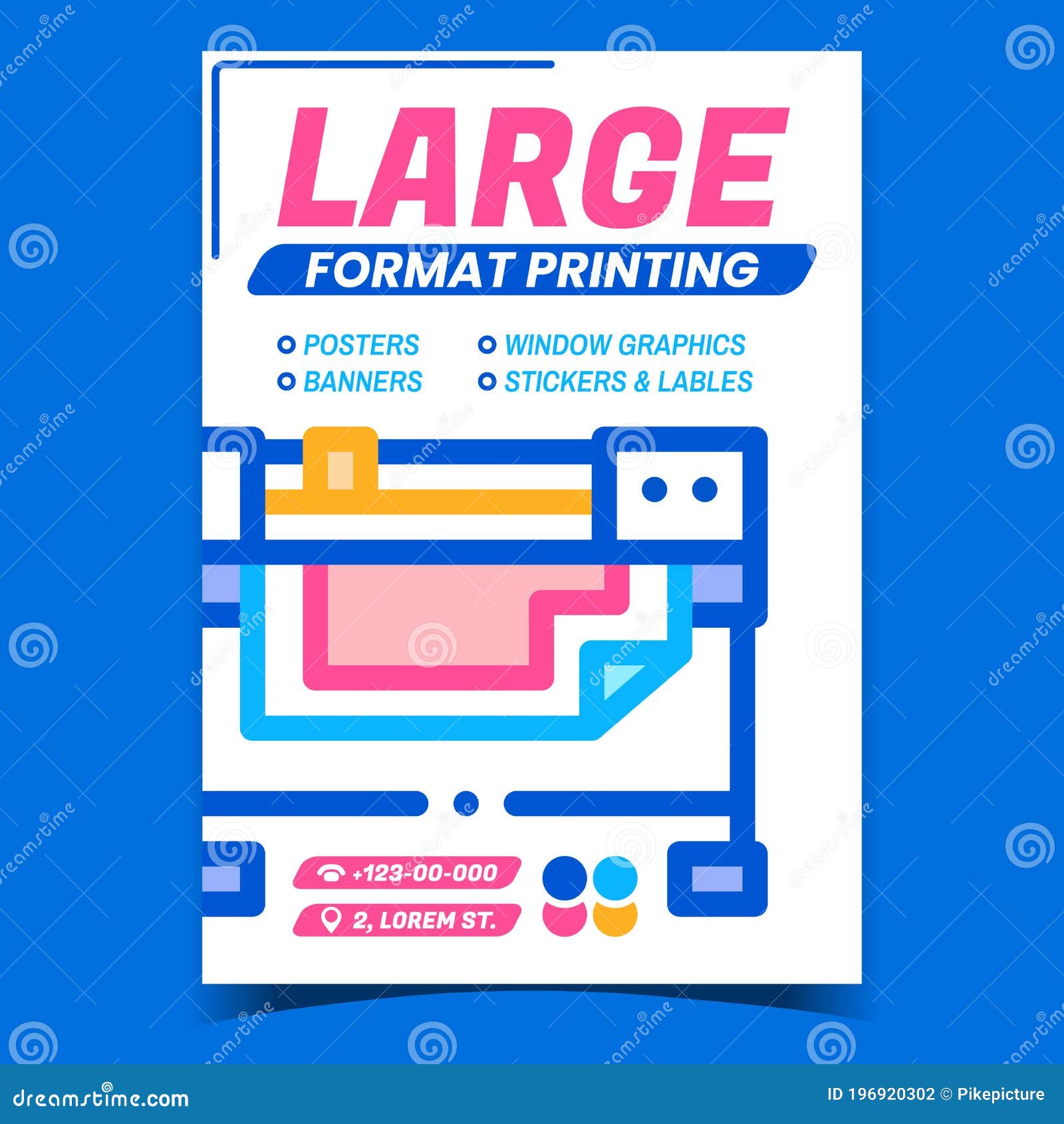 Large Format Printing Advertising Banner Vector Stock Vector ...