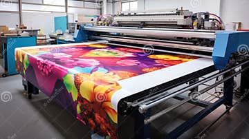 Large Format Printing Machine in Operation Stock Photo - Image of ...