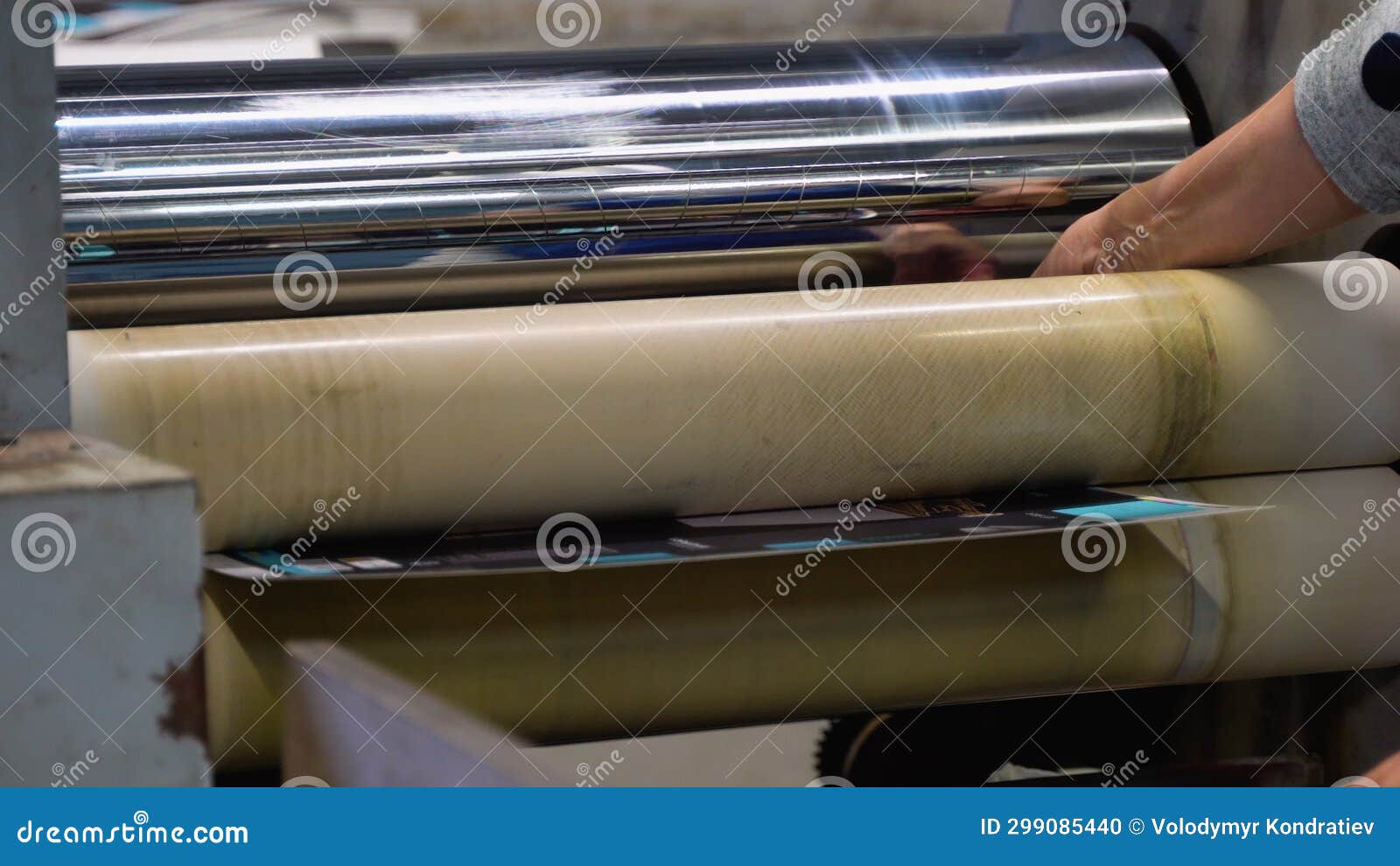 Large Format Printing Machine in Operation. Printing Industry Stock ...