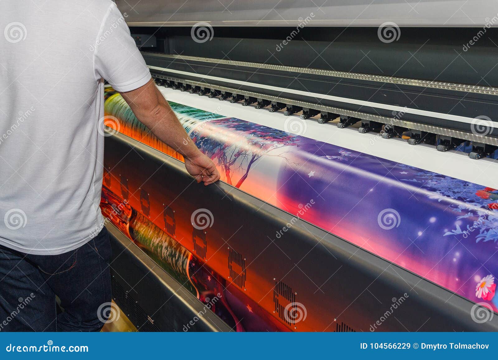 Large-format Printing Machine in the Printing House Editorial Stock ...