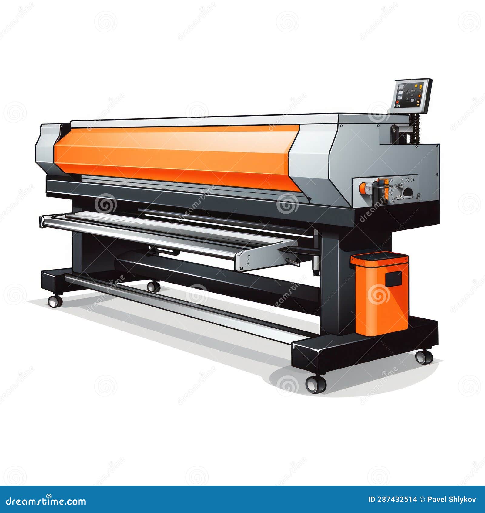 Large Format Printing Machine on White Background. Industry Stock Photo ...