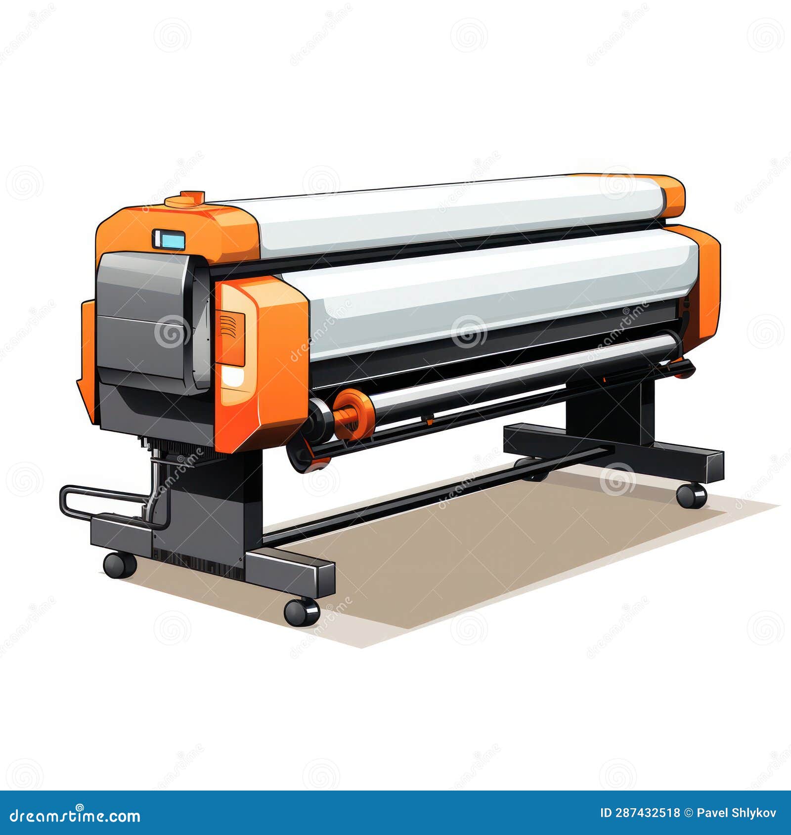 Large Format Printing Machine on White Background. Industry Stock Photo ...