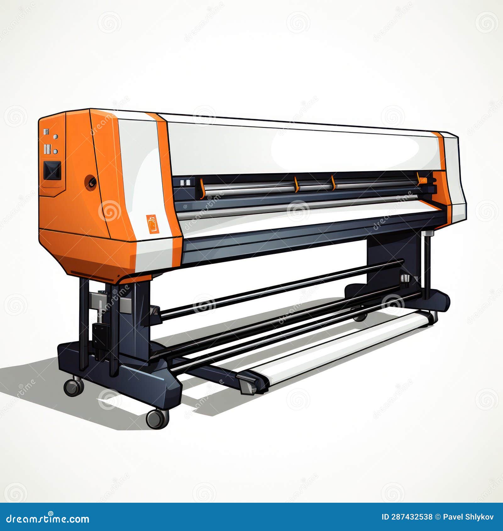 Large Format Printing Machine on White Background. Industry Stock Photo ...