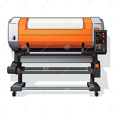 Large Format Printing Machine on White Background. Industry Stock Photo ...