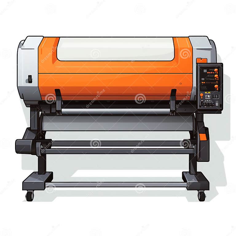 Large Format Printing Machine on White Background. Industry Stock Photo ...