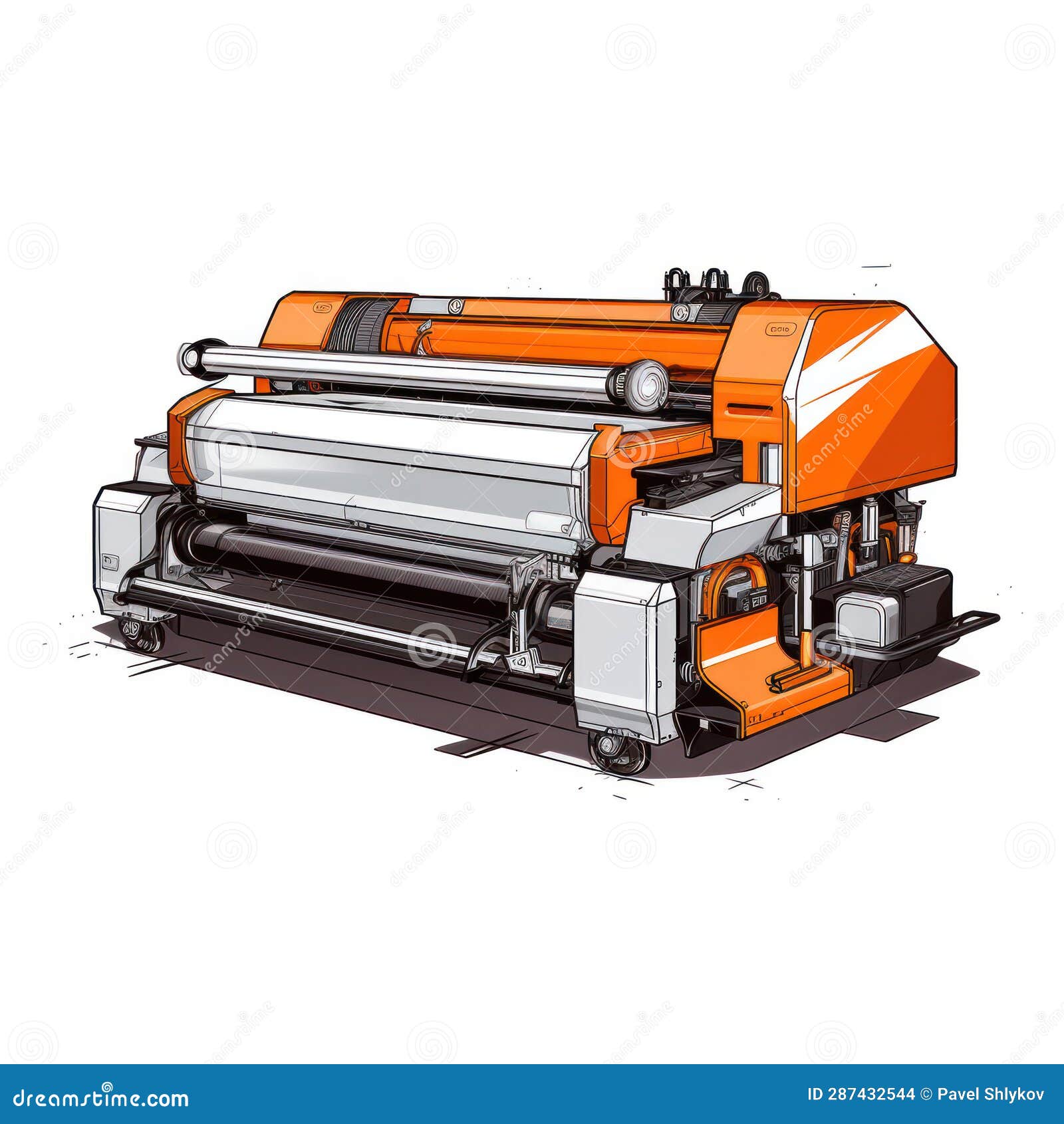 Large Format Printing Machine on White Background. Industry Stock Photo ...