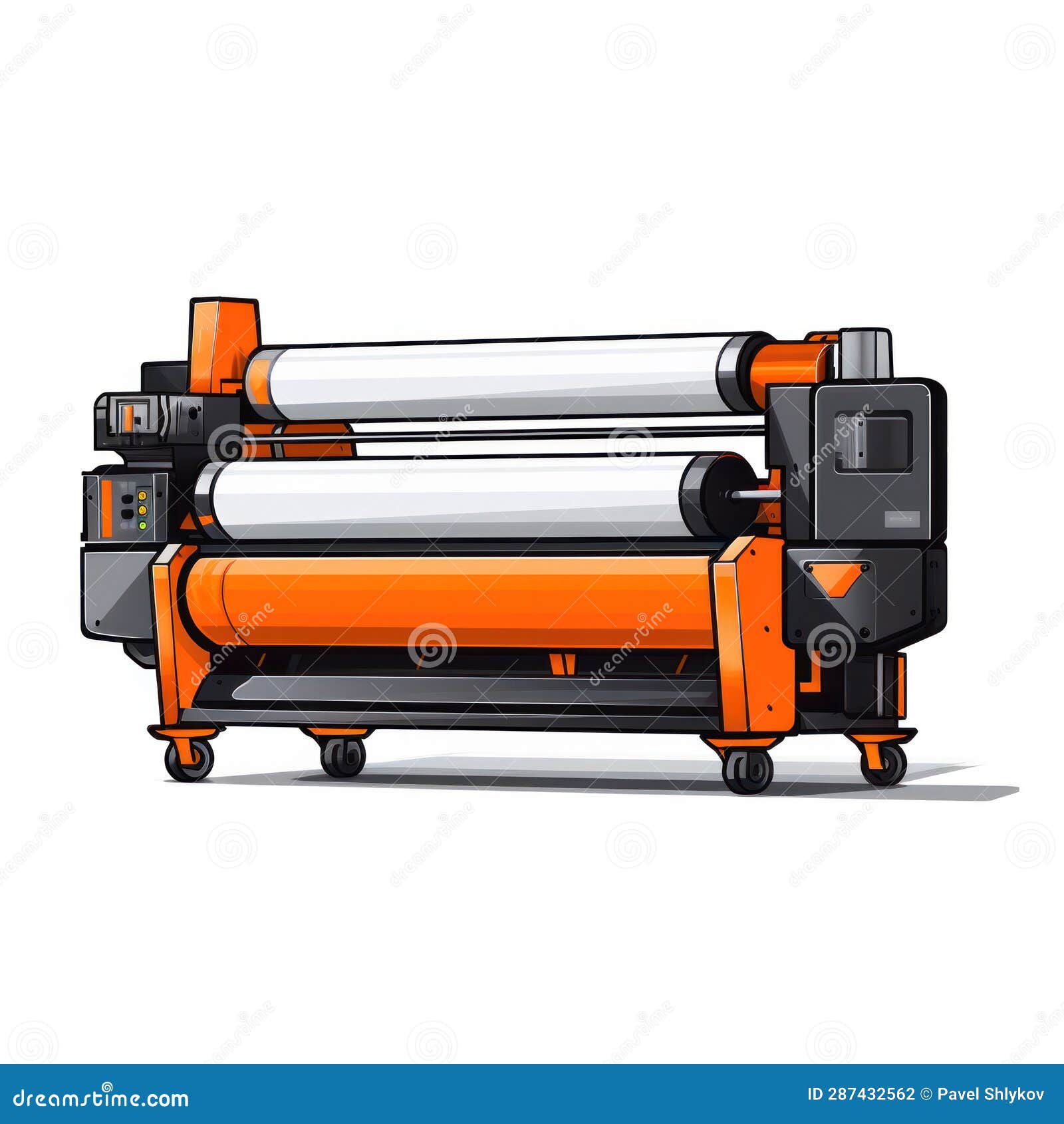 Large Format Printing Machine on White Background. Industry Stock ...