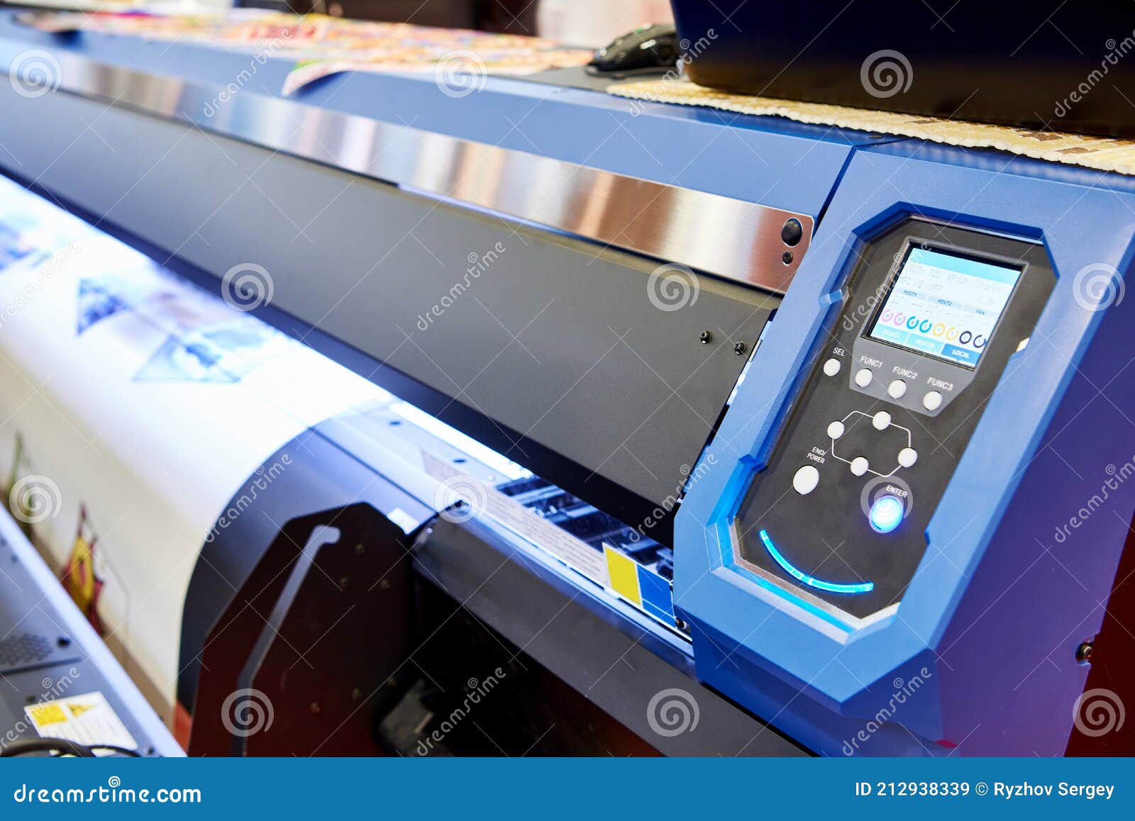 Wide Sublimation Transfer Printer Stock Image - Image of buttons ...