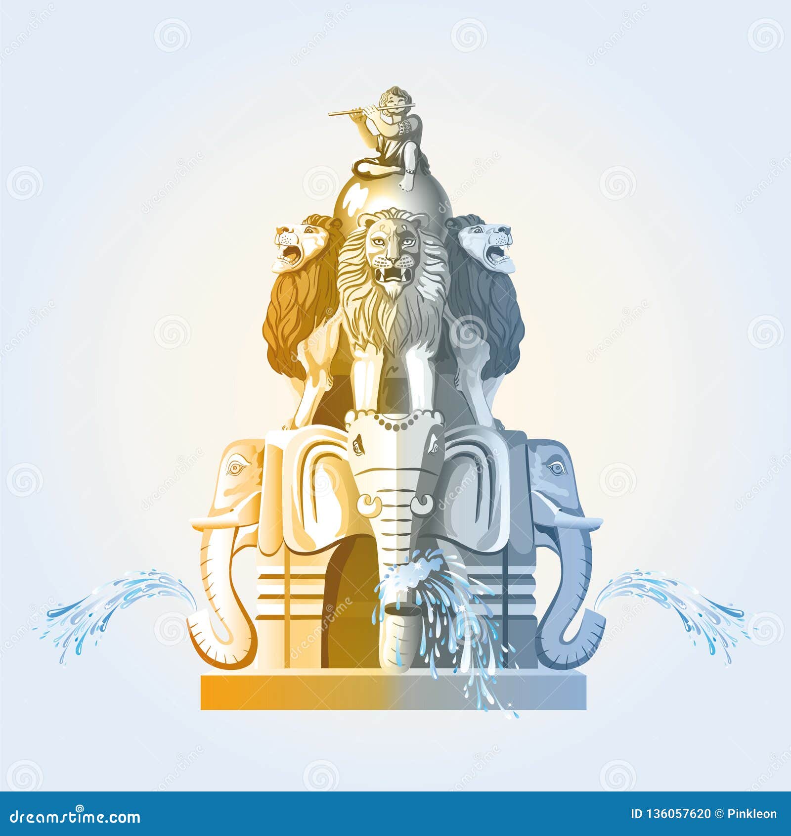 Elephants Statues Stock Illustrations – 6 Elephants Statues Stock ...