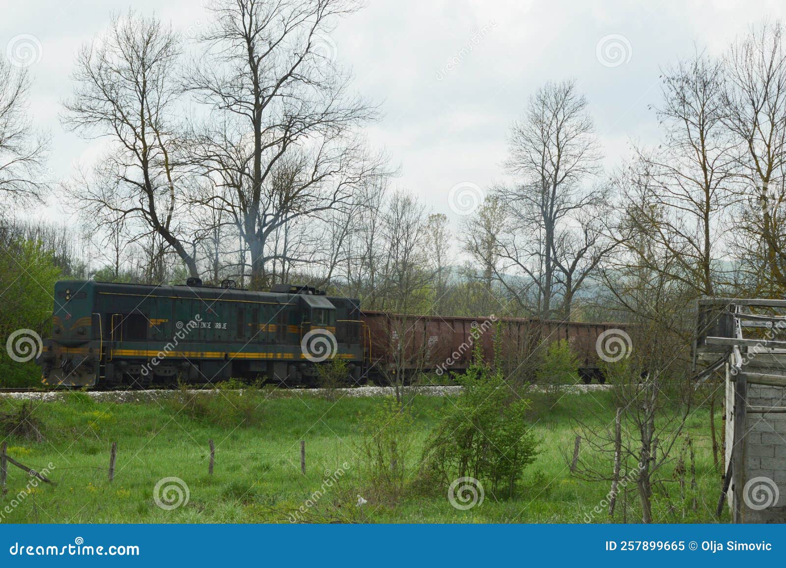 Large Freight Train on the Plain Stock Image - Image of freight, train ...