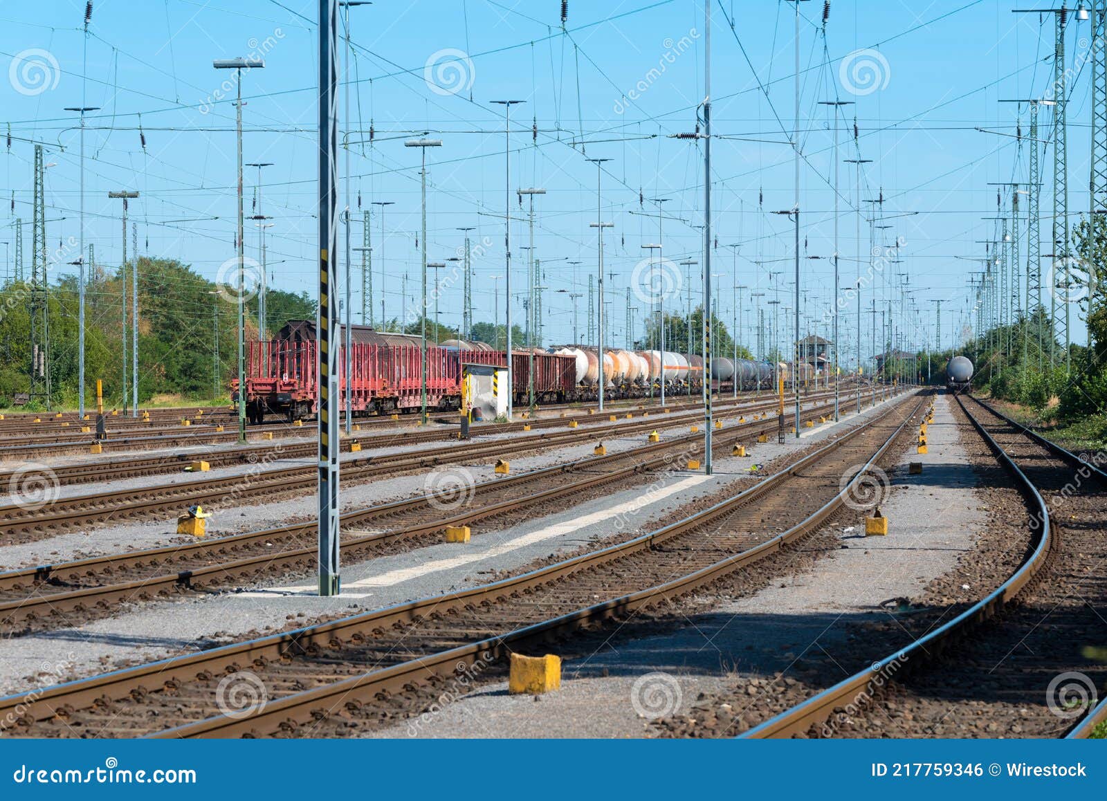 Large Freight Yard during Daylight Stock Photo - Image of road, railway ...