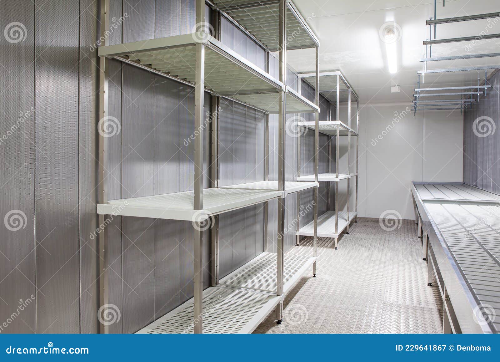 Large Fridge Designed As a Workspace Stock Image - Image of empty, desk ...