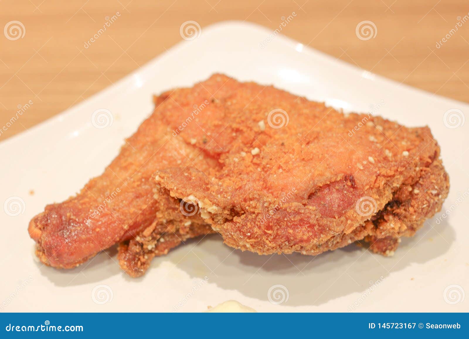The Large of Fried Chicken Leg Isolated Stock Image - Image of ...