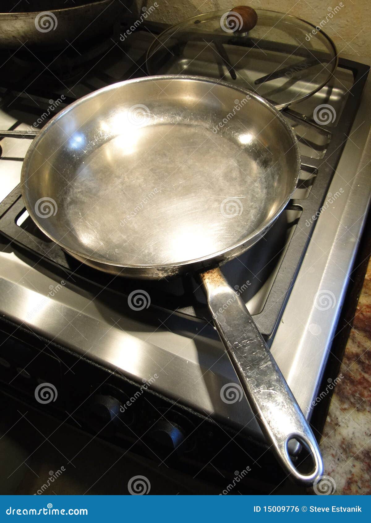 Large frying pan stock photo. Image of cooking, aluminum - 15009776