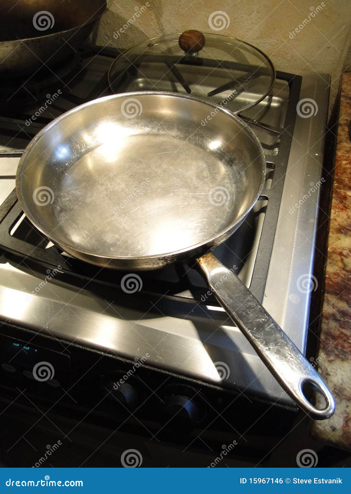 Large frying pan stock photo. Image of sauce, stove, metal - 15967146