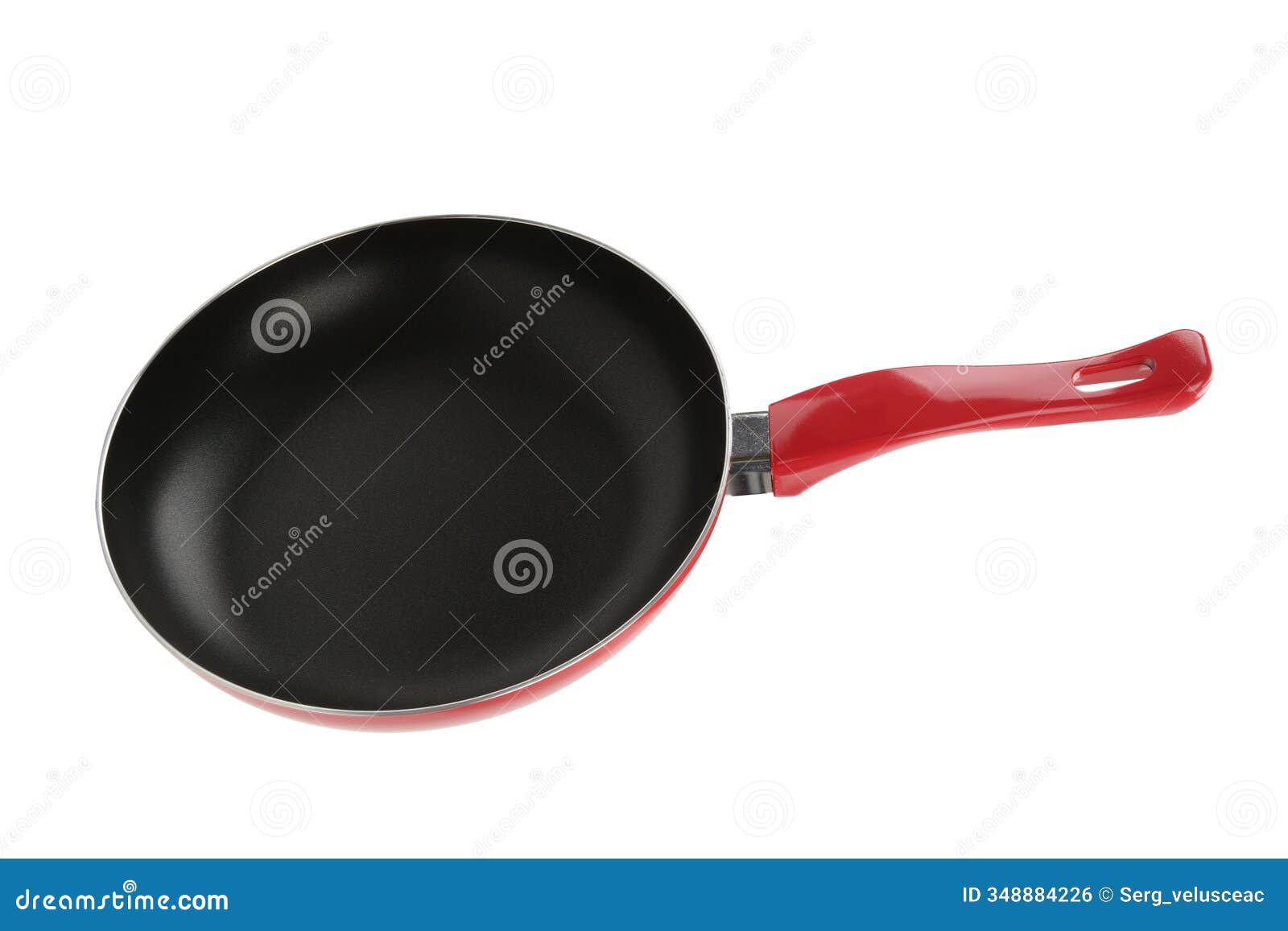 Large Frying Pan Isolated on White Background Stock Photo - Image of ...