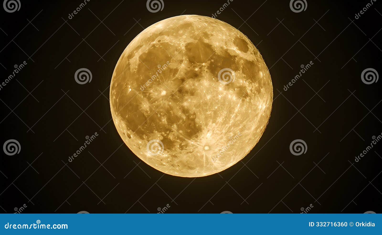 A Large Full Moon in a Night Sky Stock Illustration - Illustration of ...