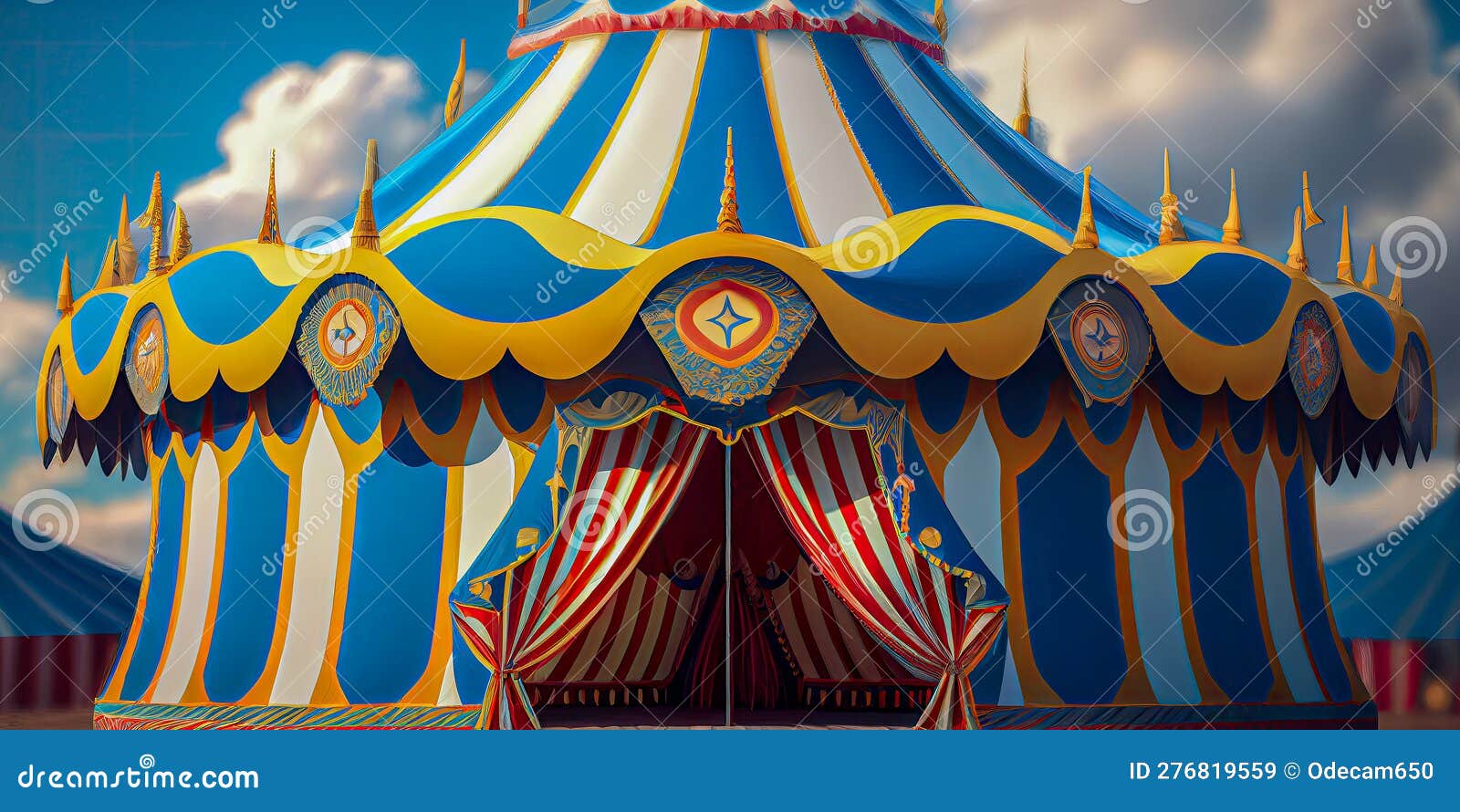 Large Fun Circus Orange in Blue Hour Magic Soft Light Stock ...