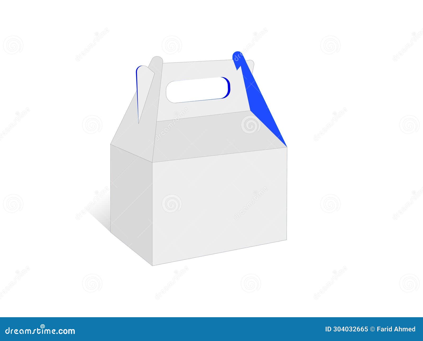 Large Gable Box Dieline Template Design Stock Vector - Illustration of ...