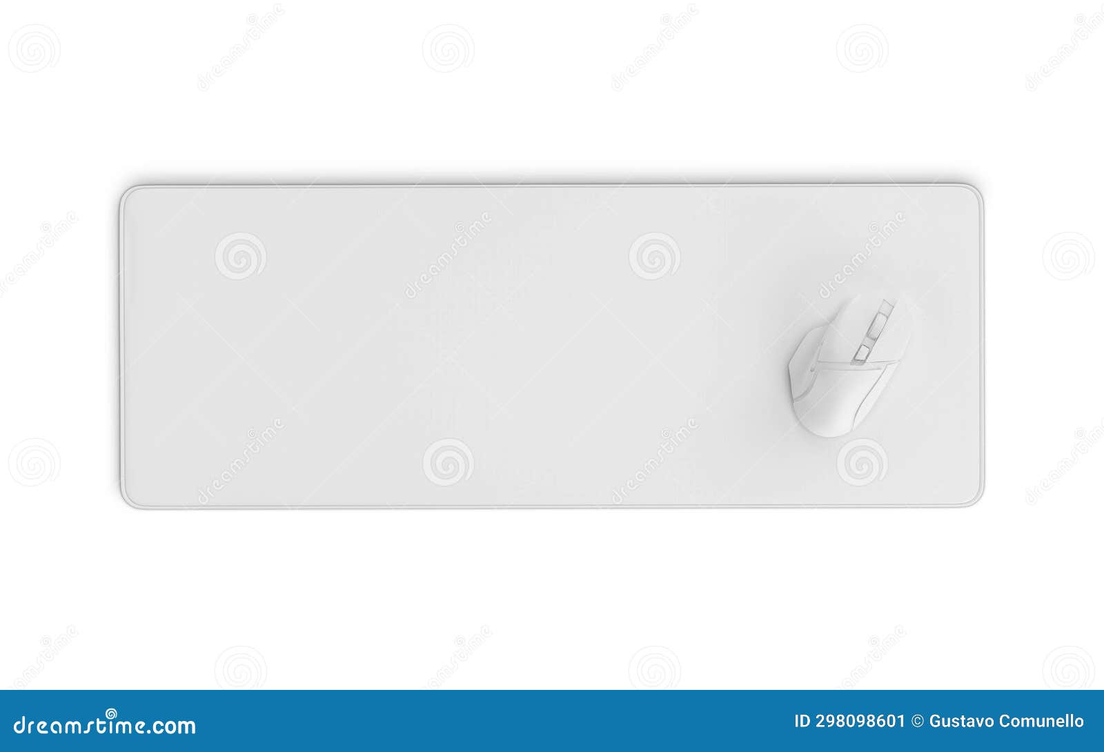 Large Gaming Mouse Pad on White Background Stock Image - Image of ...