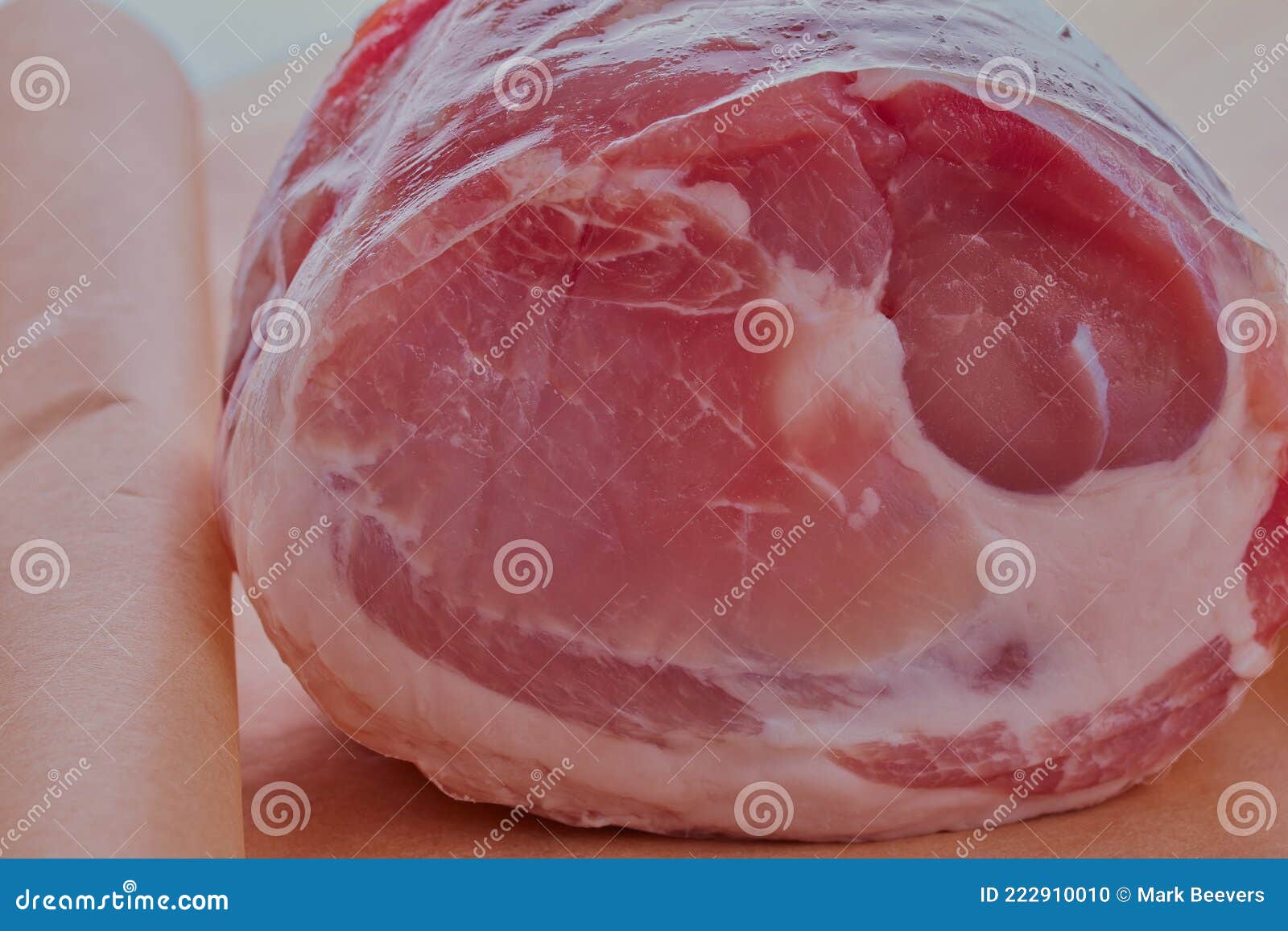 Raw gammon joint. stock photo. Image of large, food - 222910010