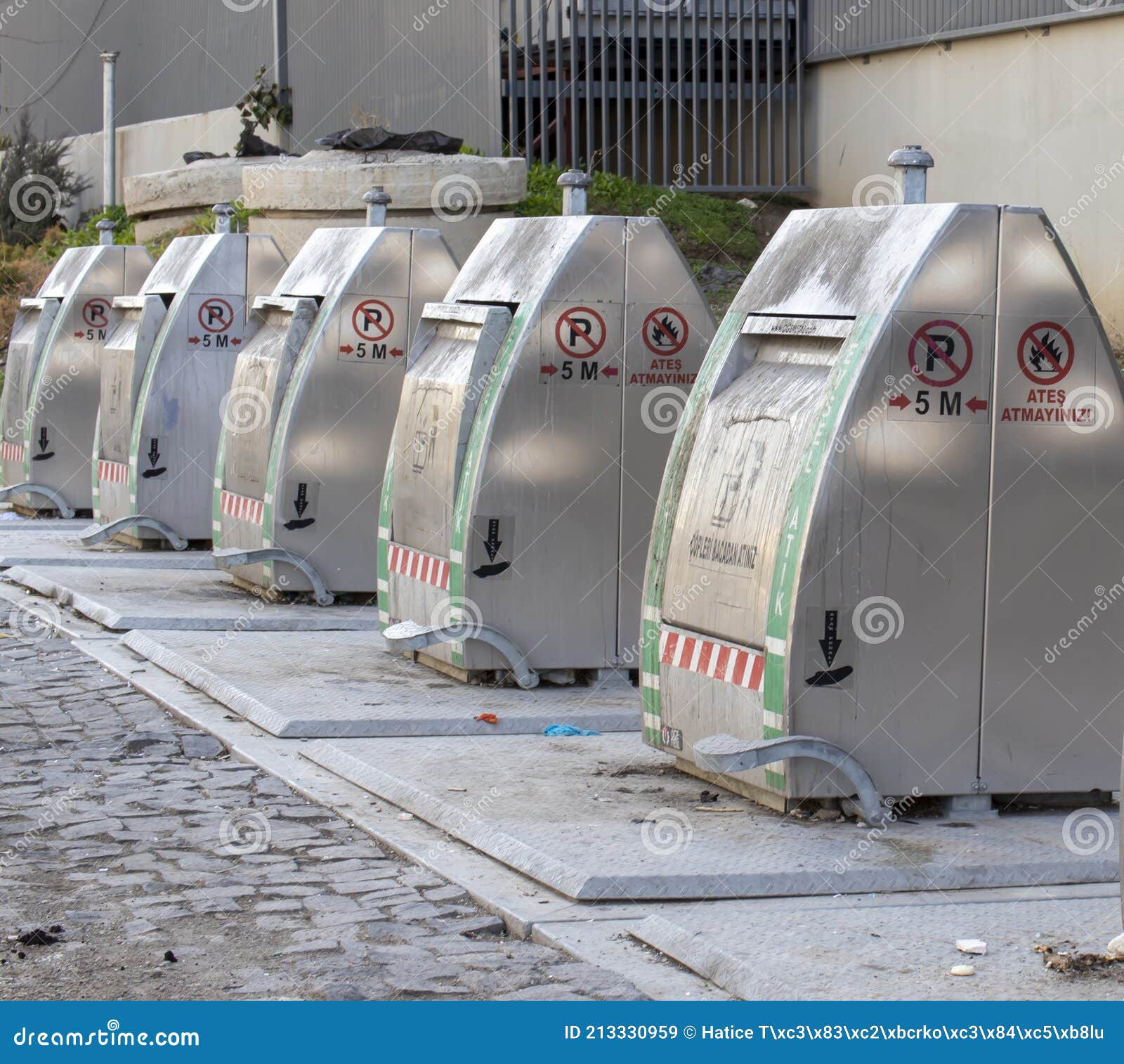 Large garbage containers editorial stock image. Image of collection ...