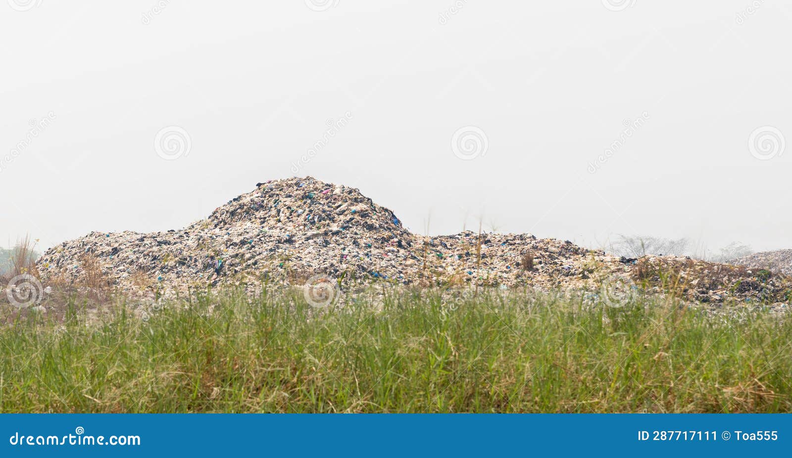 Large Garbage Dump Pile Isolated on White Background Stock Image ...