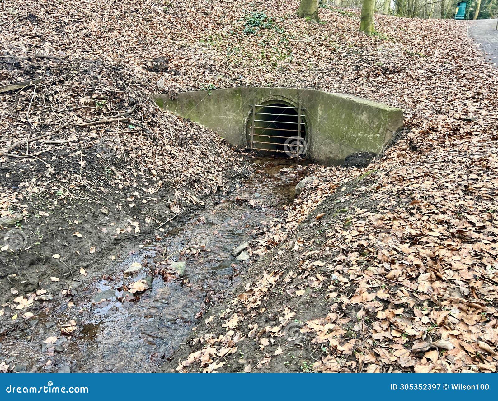 Drain Flood Gate stock image. Image of tunnel, stream - 305352397