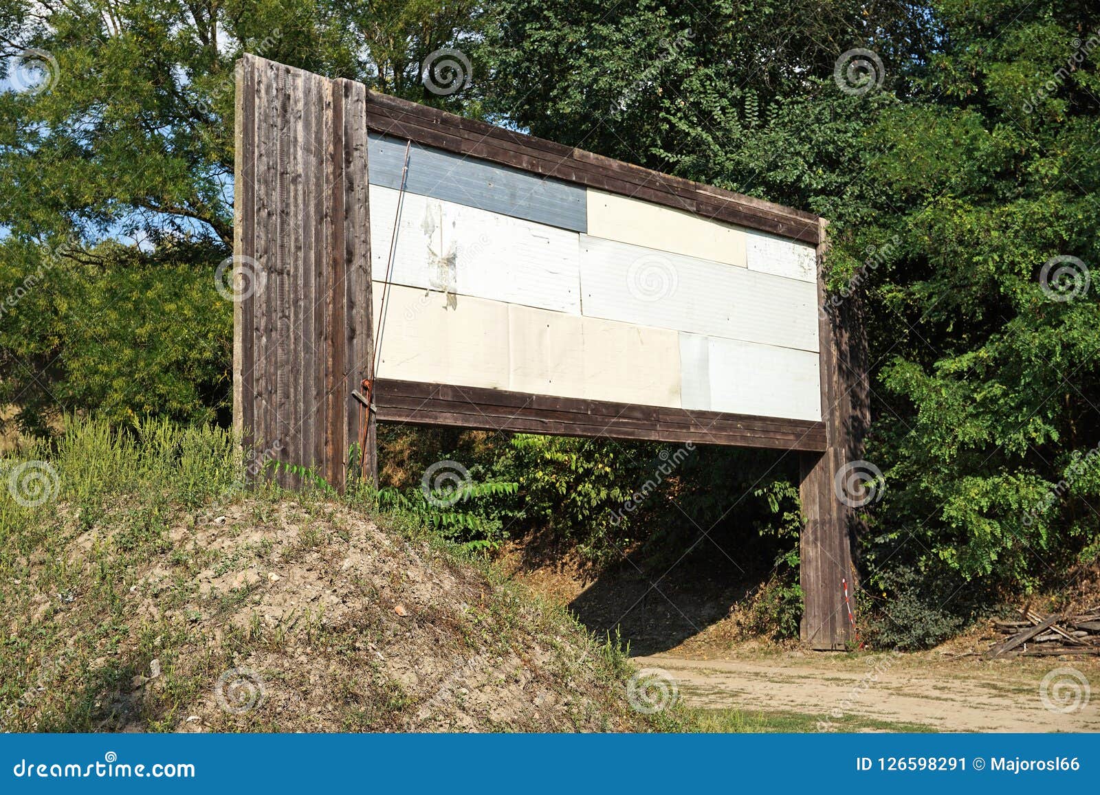 Large Gate of the Shooting Area Stock Image - Image of large, range ...