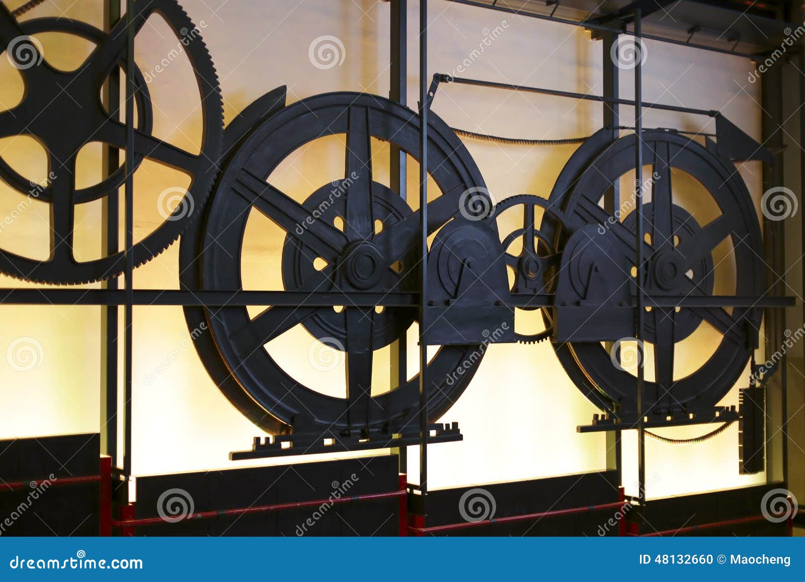 The large gears stock photo. Image of mechanical, mechanic - 48132660