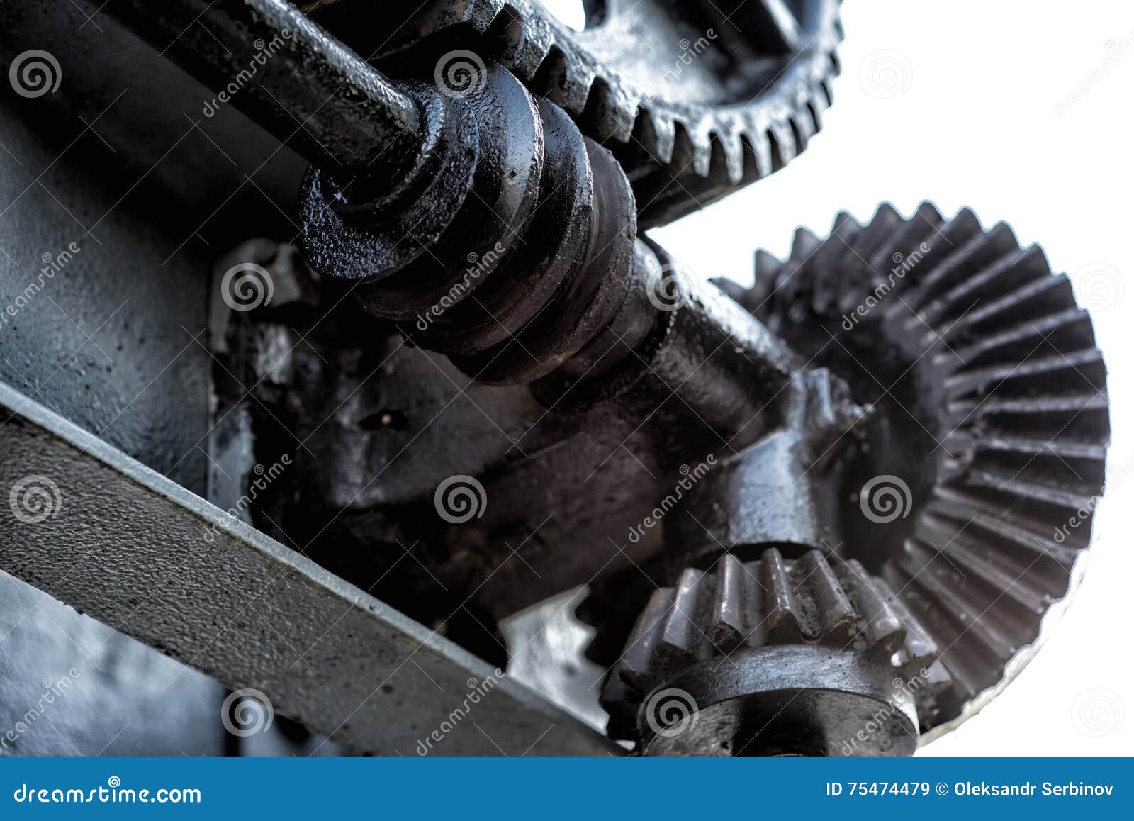 The Large Gears from Motion System Stock Image - Image of symbol ...