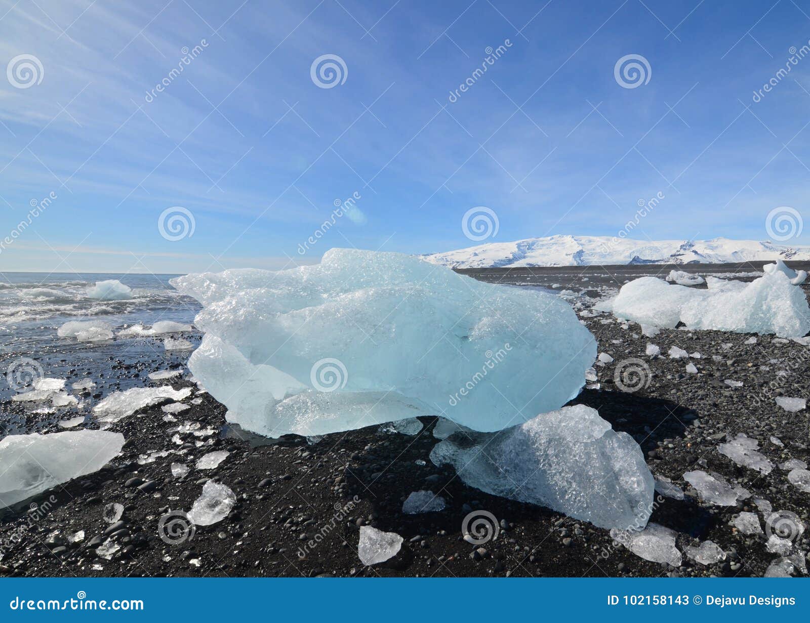 Glacial Ice on the Beach of Iceland Stock Image - Image of jokulsarlon ...