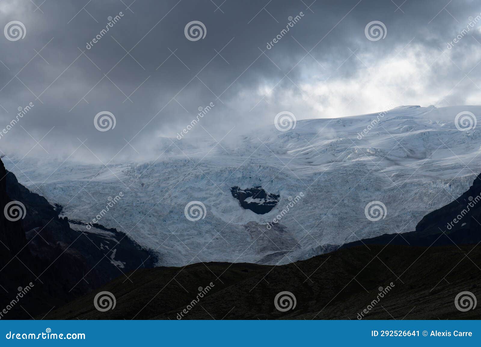 Large Glacier Melting Showing the Mountain Stock Image - Image of polar ...