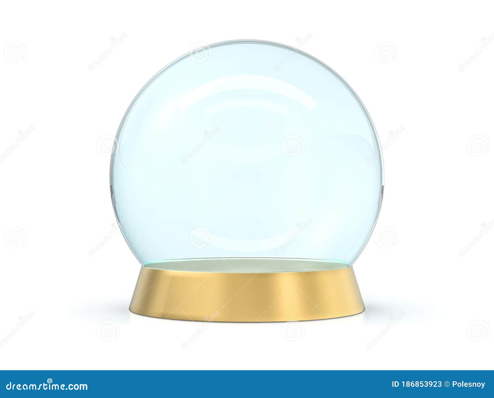 Large Glass Ball for Predictions on Background. 3D Stock Illustration ...