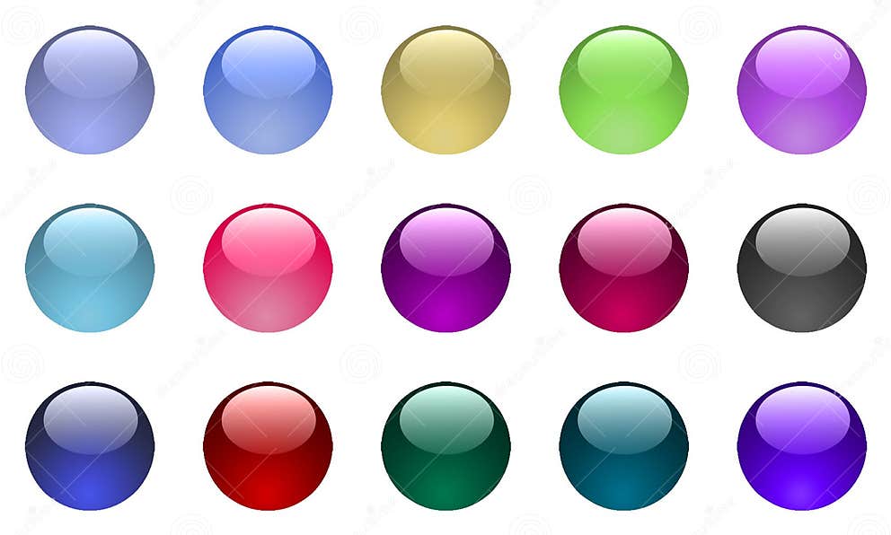 Large Glass Buttons stock illustration. Illustration of spheres - 43481
