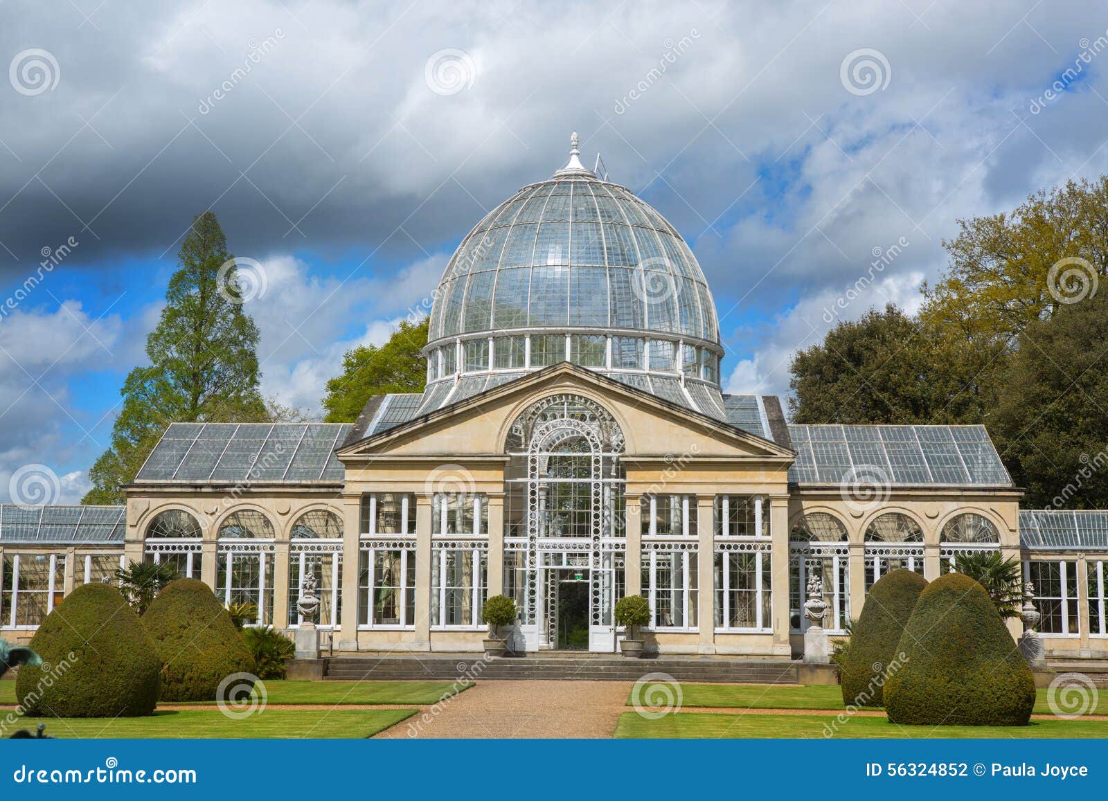 A Large Glass Conservatory with a Natural Setting Stock Photo - Image ...