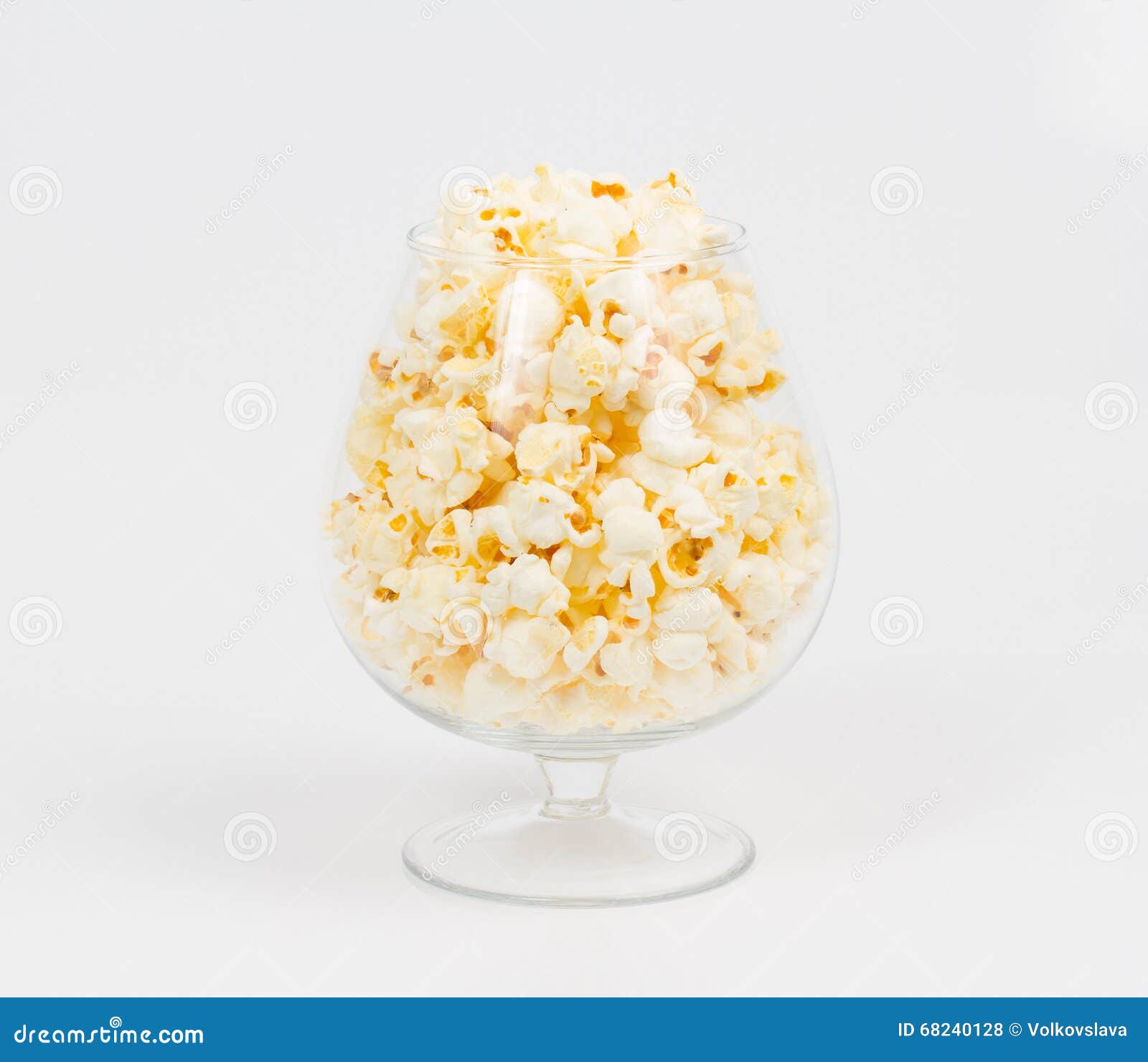 Large glass of popcorn stock photo. Image of closeup - 68240128