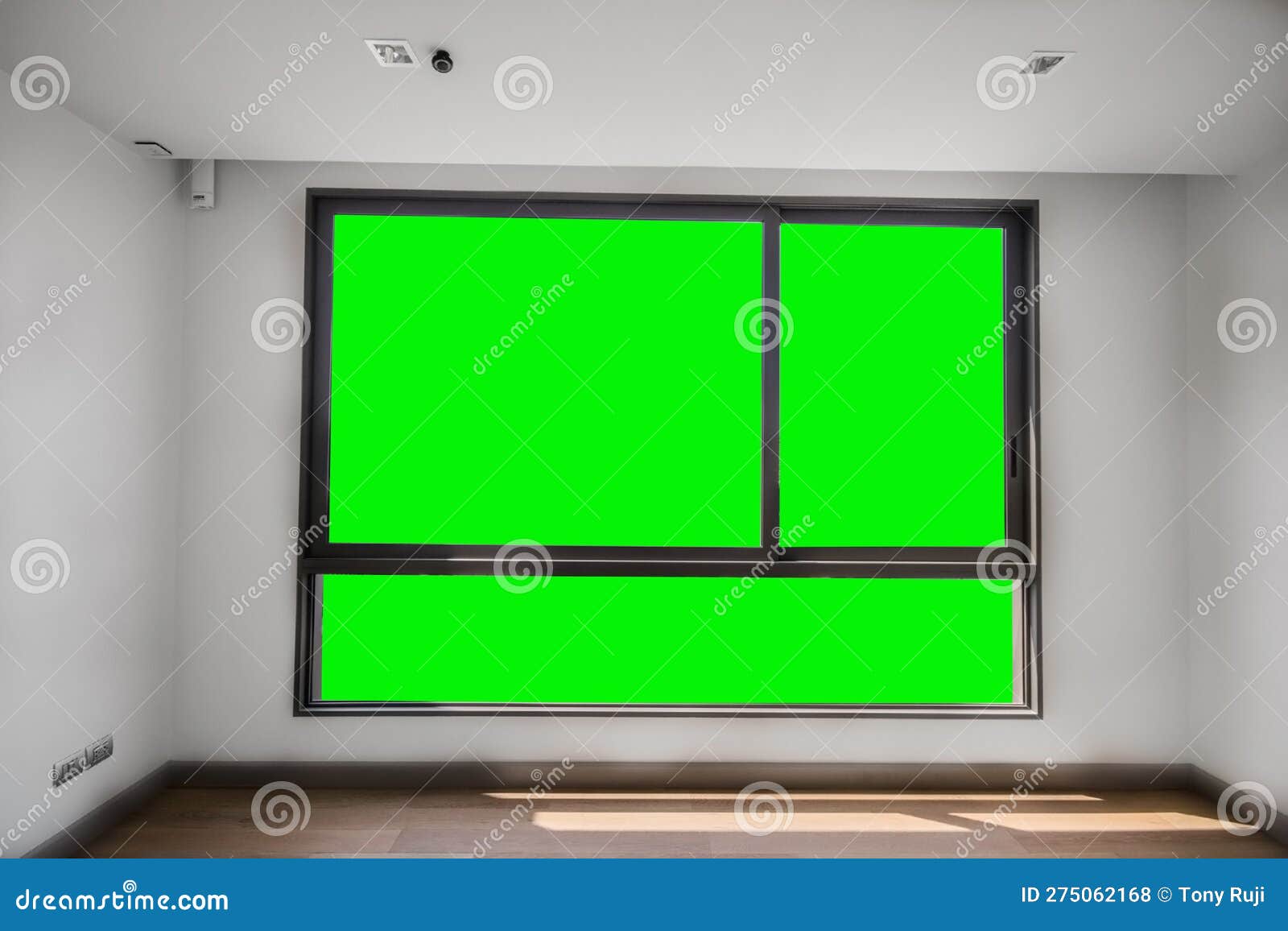 Large Glass Windows in the Room Green Screen Stock Photo - Image of ...