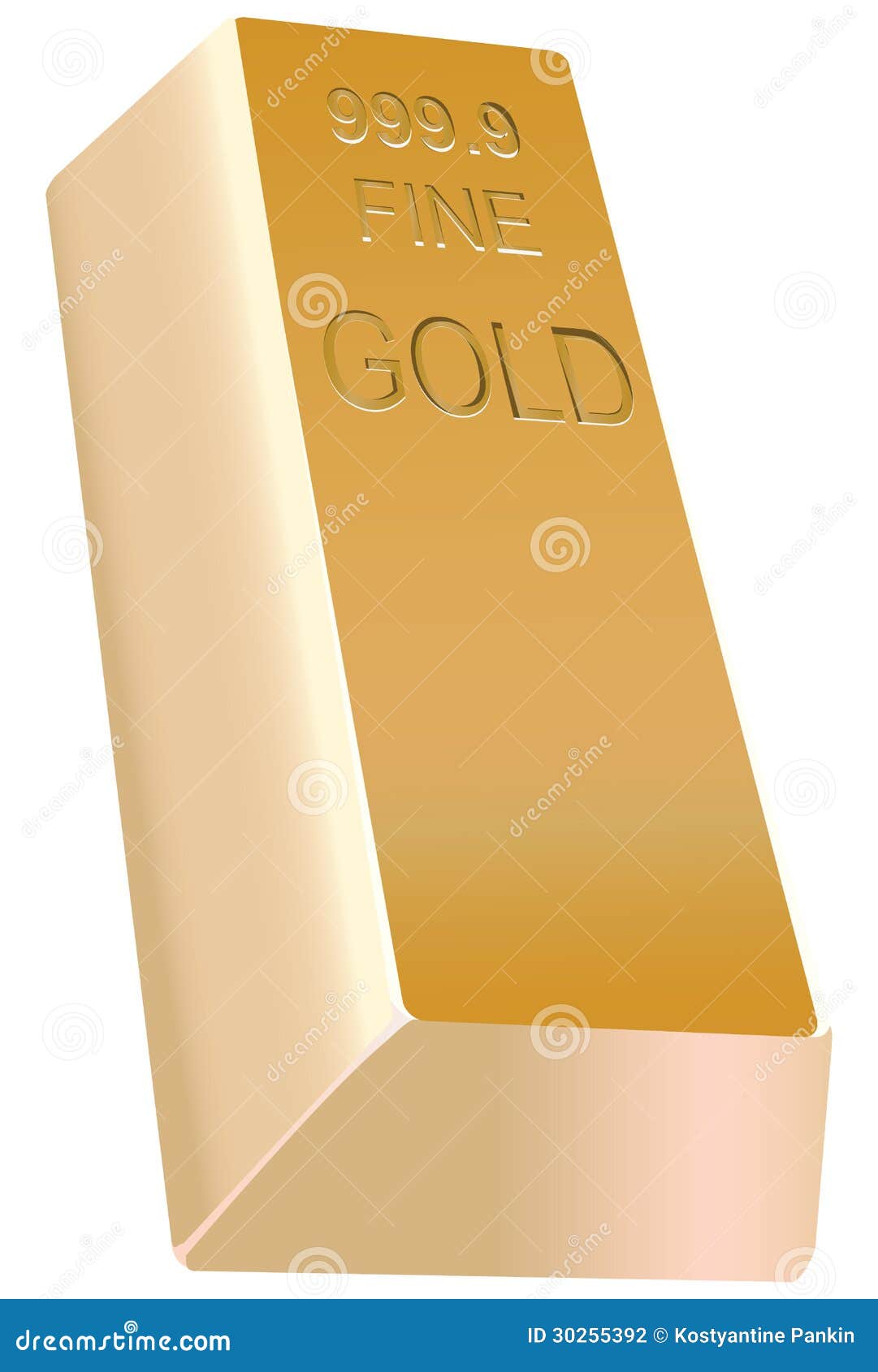 Gold bullion stock vector. Illustration of luxury, bank - 30255392