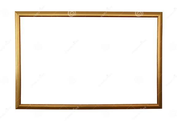 Large Golden Frame Isolated W/ Path Stock Illustration - Illustration ...