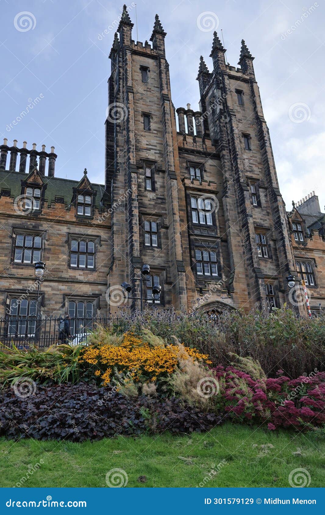 Large Gothic-style Building with Distinguished Towers Stock Image ...