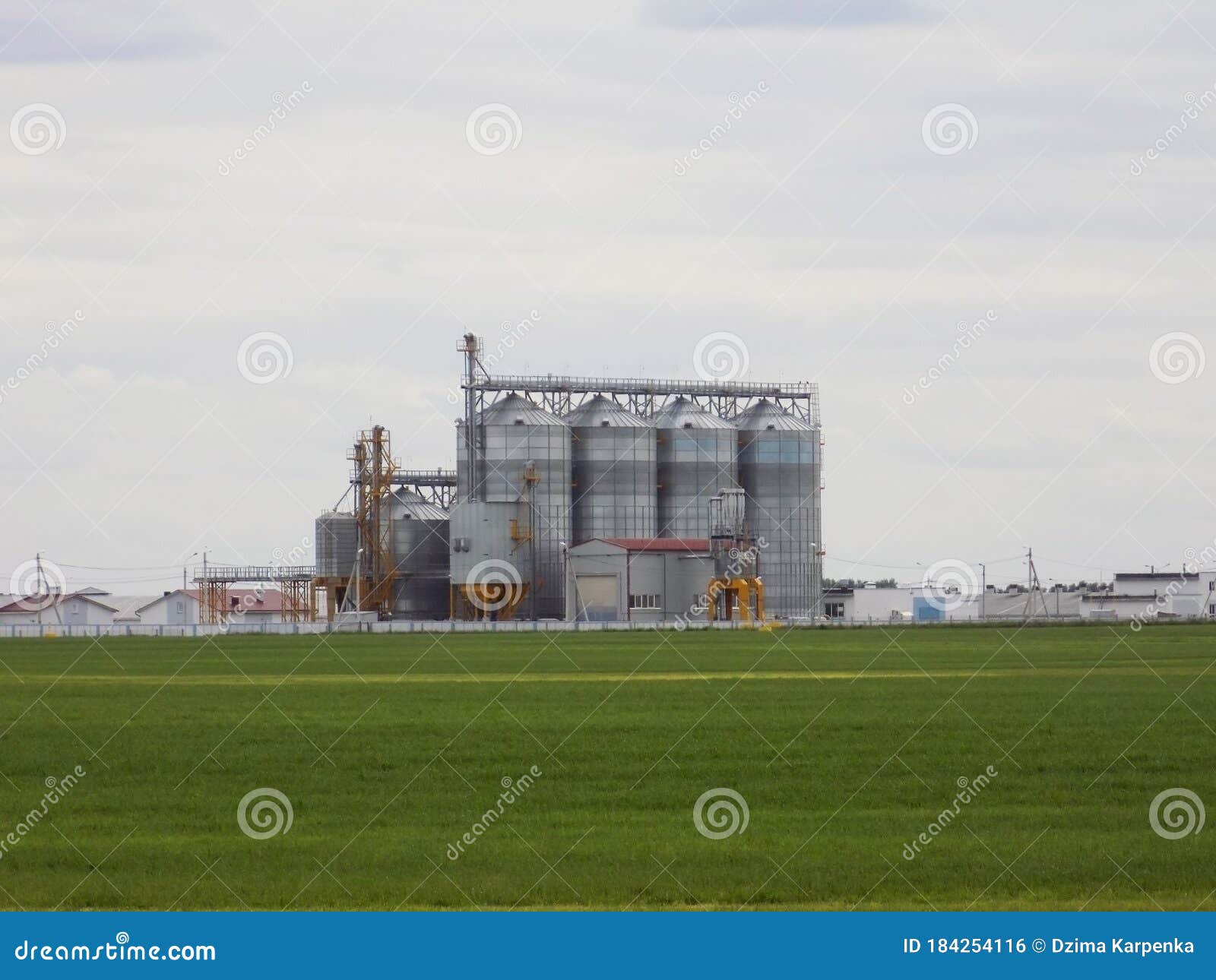 Grain drying complex stock photo. Image of large, full - 184254116