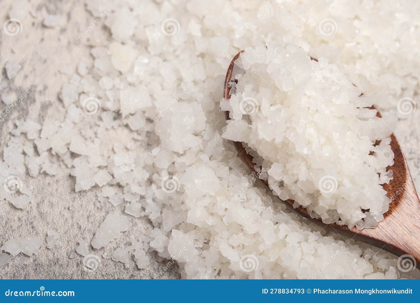 A Large Grain of Sea Salt on a Gray Background Stock Image - Image of ...