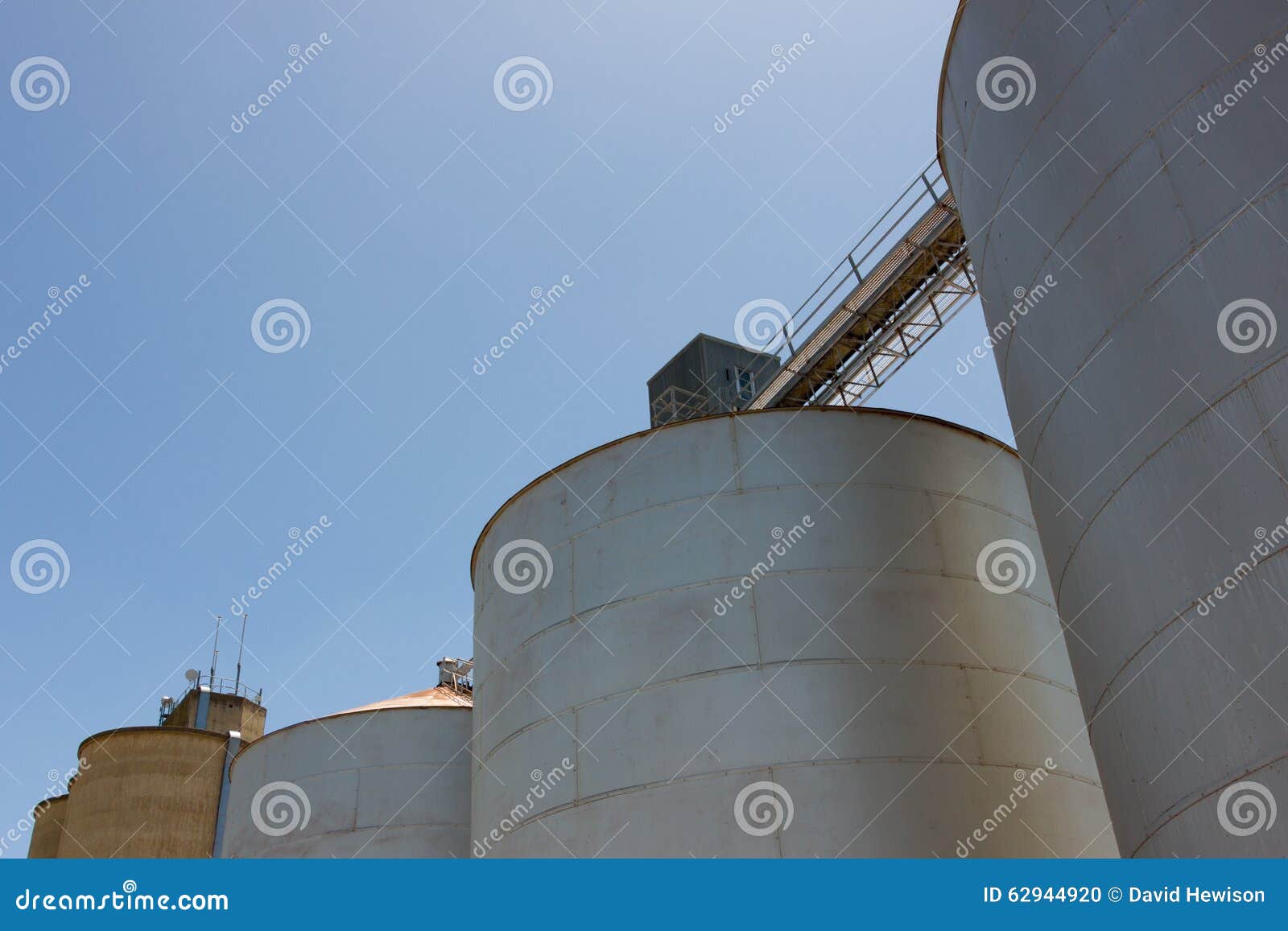 Large Grain Silos stock photo. Image of warehouse, farm - 62944920