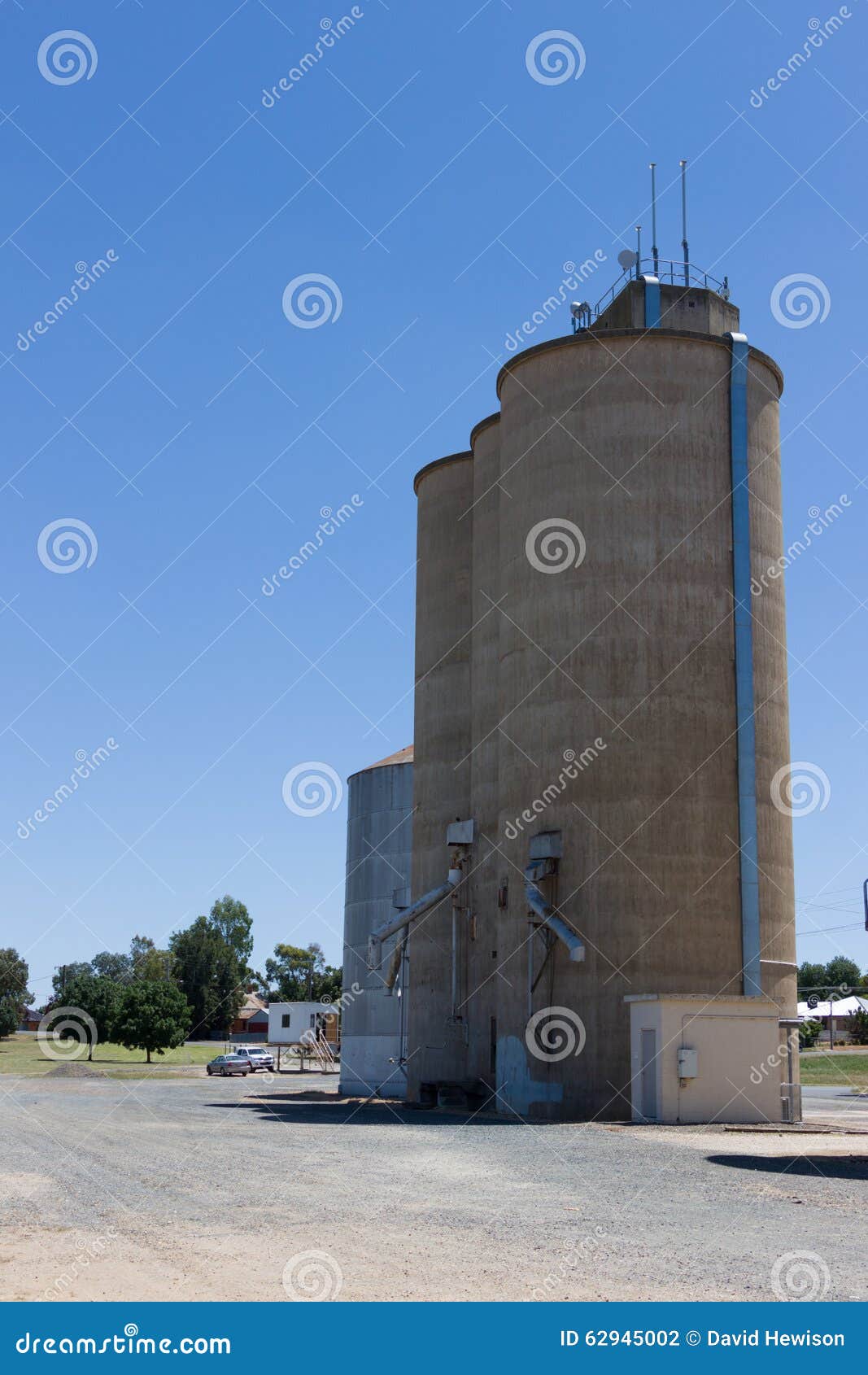 Large Grain Silos stock photo. Image of farming, industrial - 62945002
