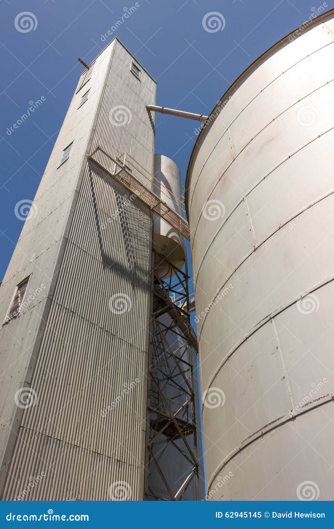 Large Grain Silos stock image. Image of container, commercial - 62945145