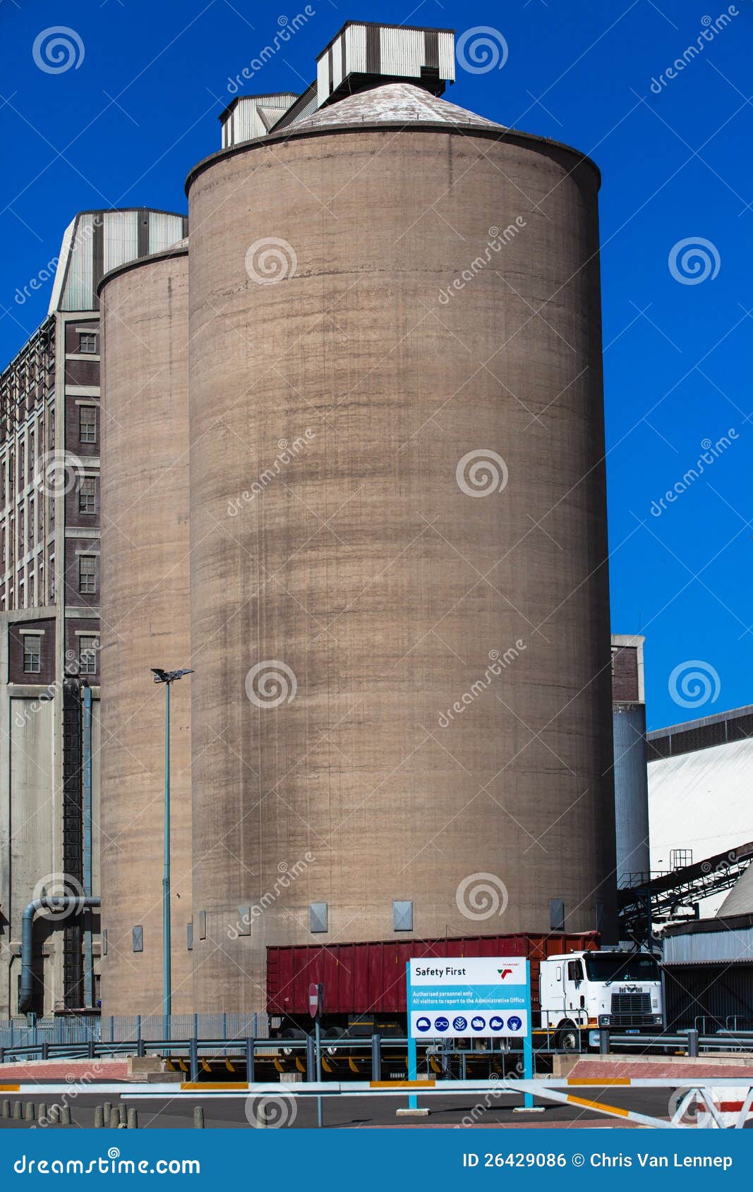 Large Grain Storage Silos In A Field Editorial Image | CartoonDealer ...