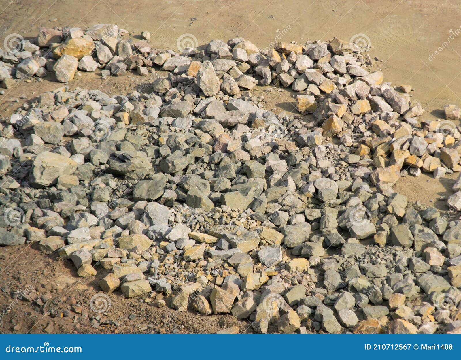 Large Granite Rocks Scattered on the Ground in the Career Top View ...