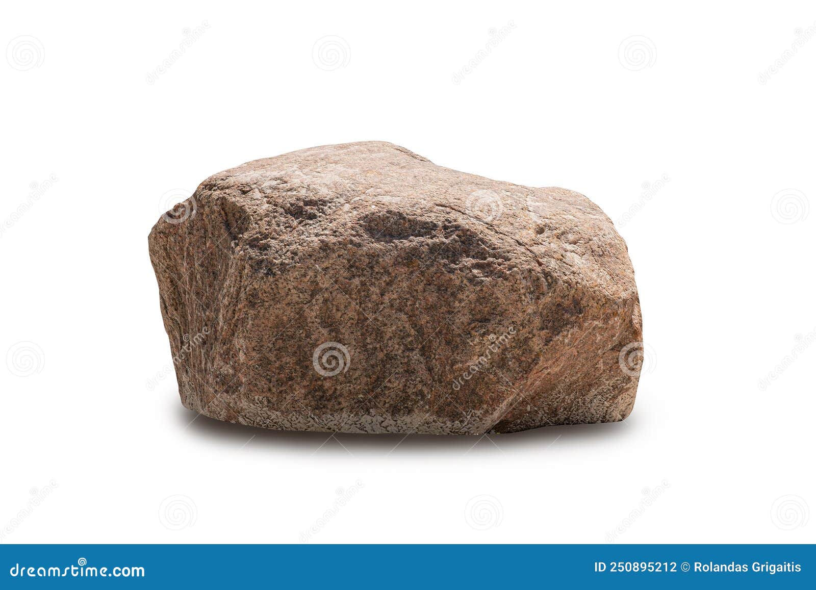 A Large Granite Stone Isolated on a White Background Stock Photo ...