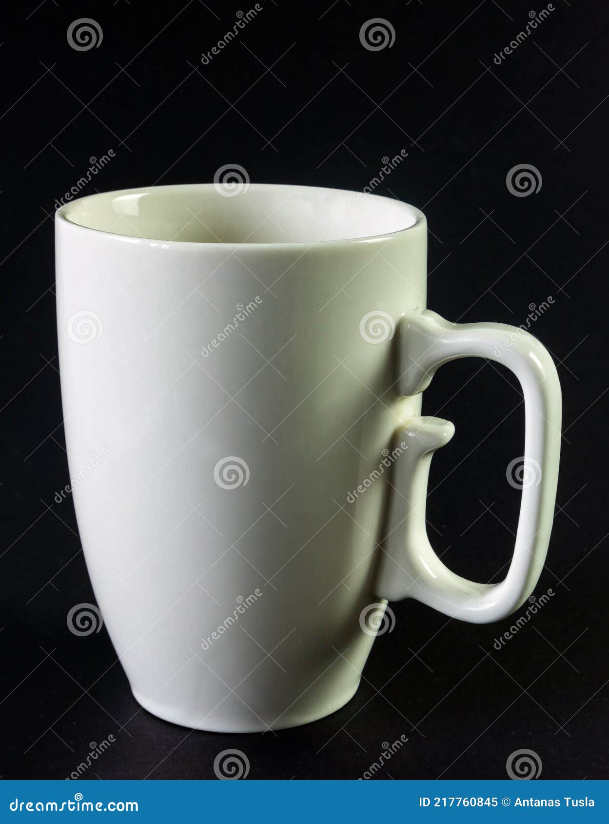 Gray Cup with a Handle on a Dark Background Stock Image - Image of ...